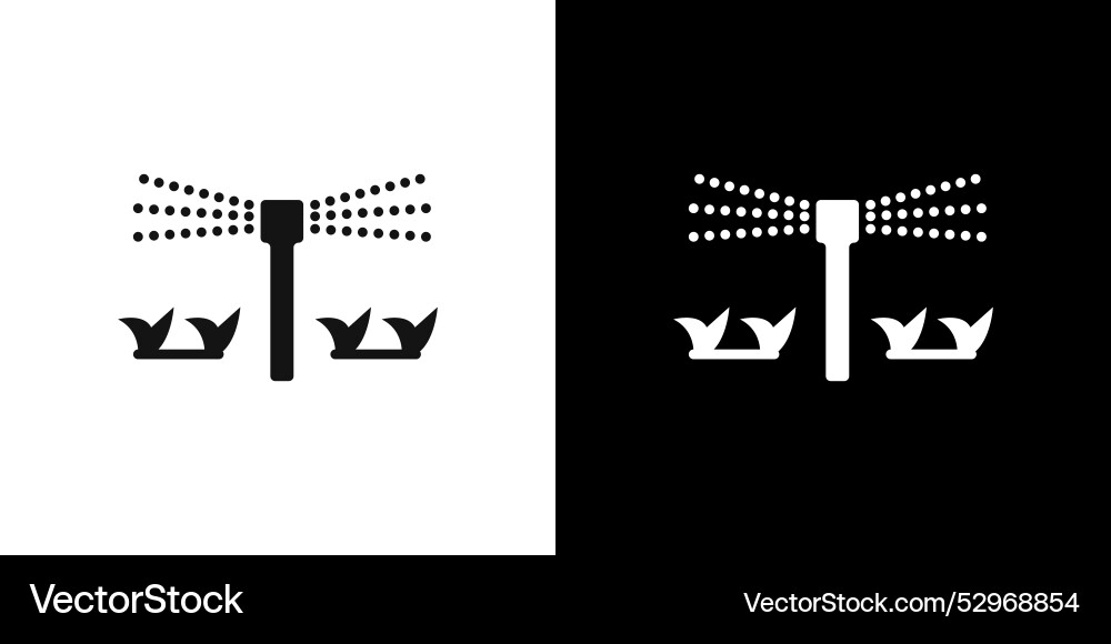 Automatic irrigation sprinklers icon flat fill Vector Image