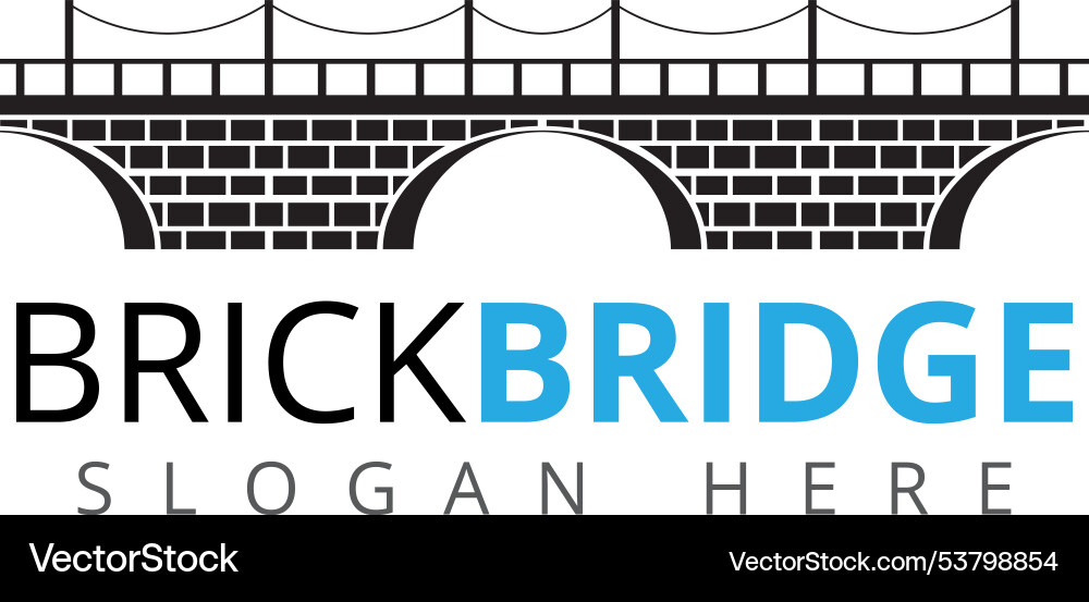 Brick Bridge Symbol Logo Design Vorlage Lizenzfreier Vektor