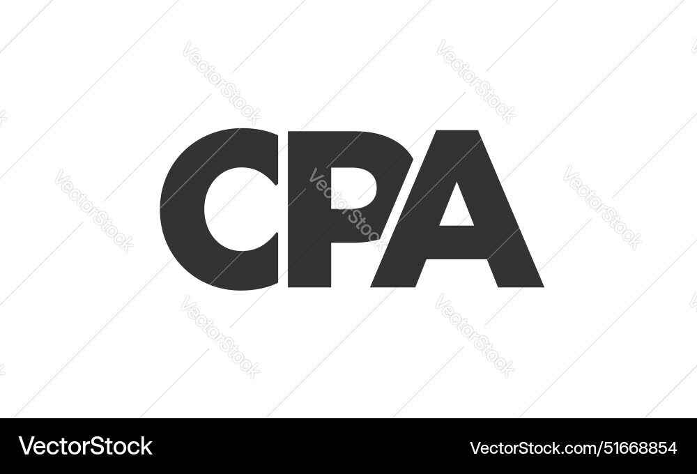 Cpa logo design template with strong and modern Vector Image