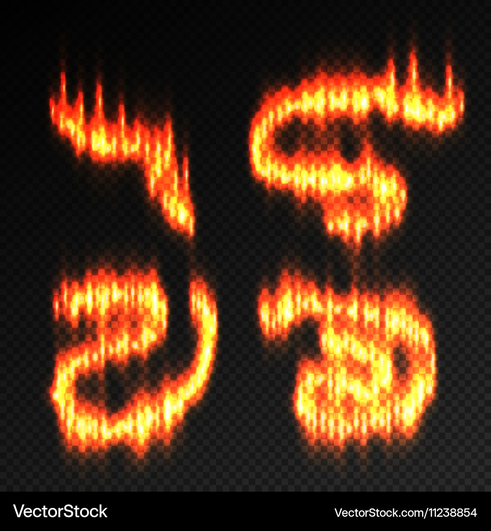 Dynamic Fire Effects Royalty Free Vector Image