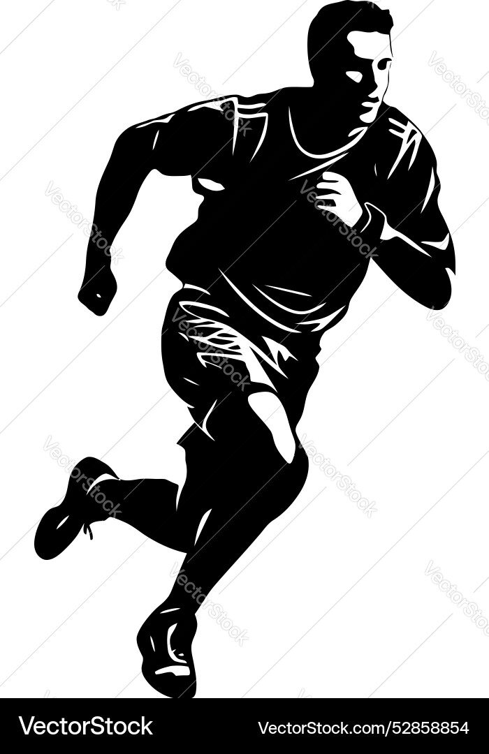 Endurance edge marathon runner icon emblem Vector Image