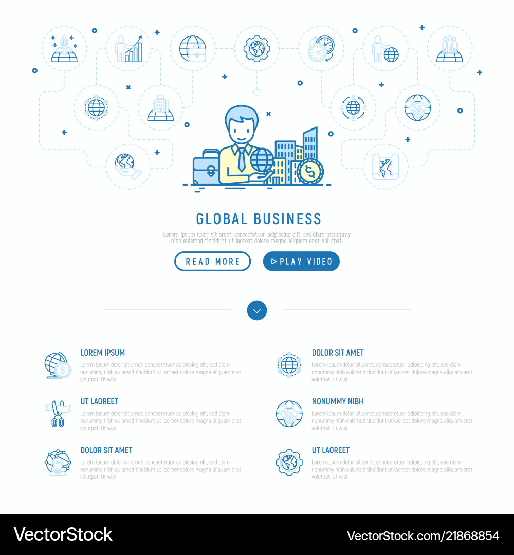 Global business manager with planet in hand Vector Image