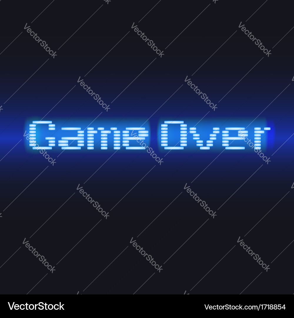 Lettering game over Royalty Free Vector Image - VectorStock