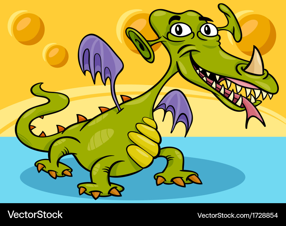 Monster or dragon cartoon Royalty Free Vector Image