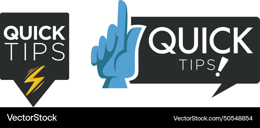 Quick tips sticker design advices and suggestions Vector Image