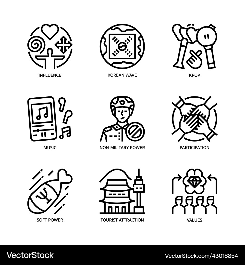 Soft power icons set Royalty Free Vector Image
