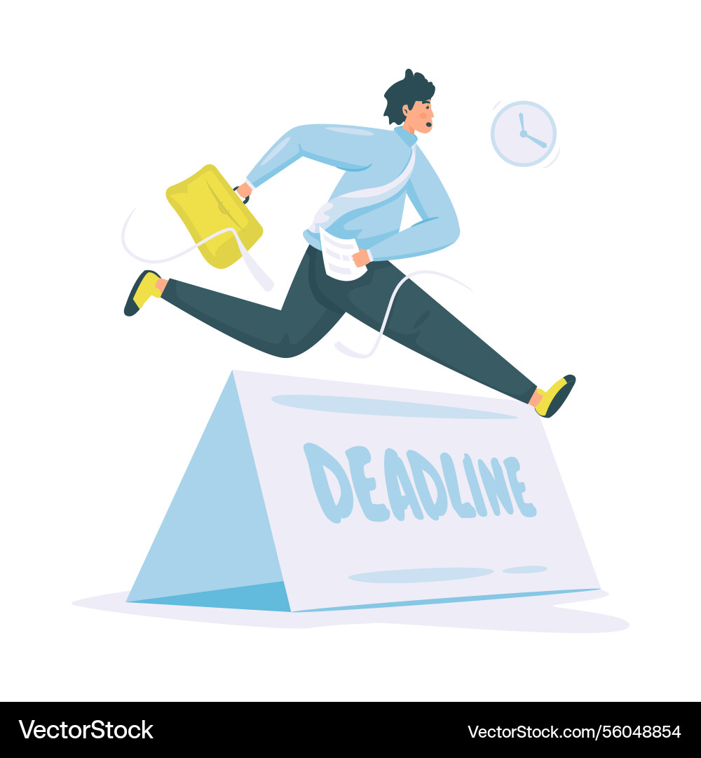 Time management deadline challenge Royalty Free Vector Image