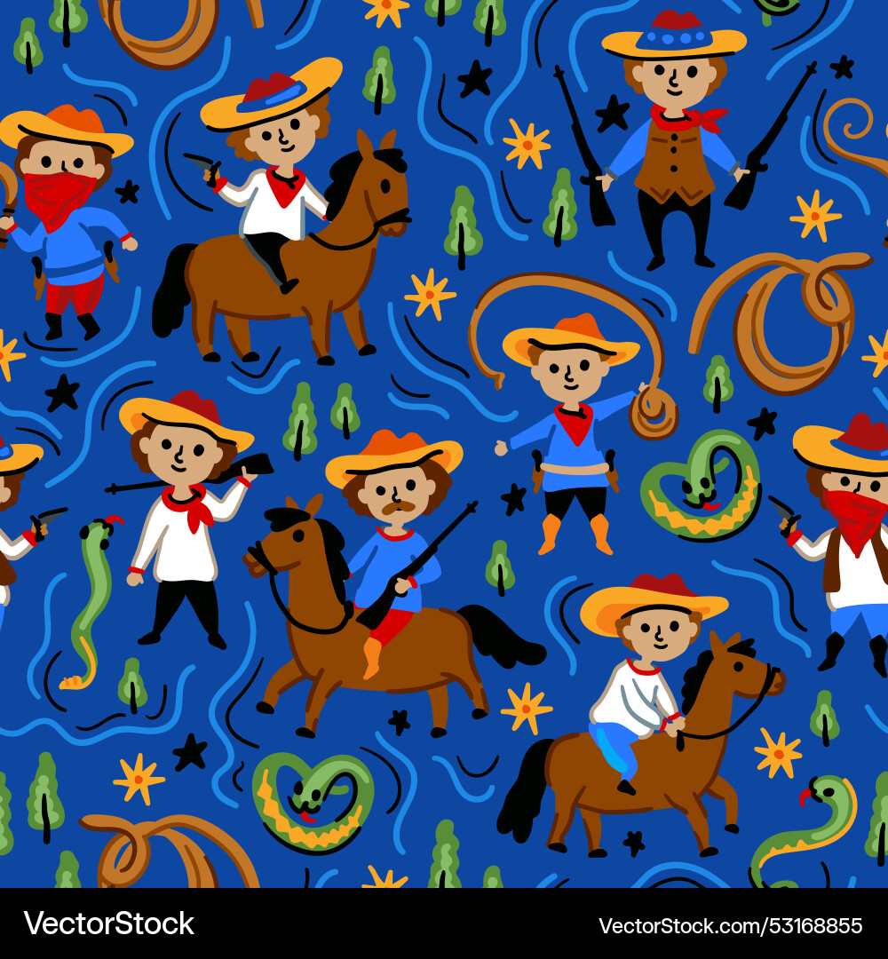 Bright cheerful children seamless pattern Vector Image