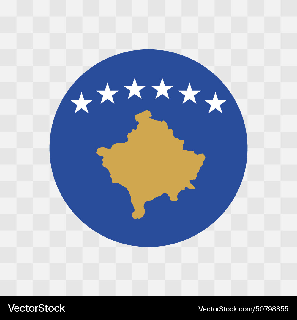 Circle flag of kosovo Royalty Free Vector Image