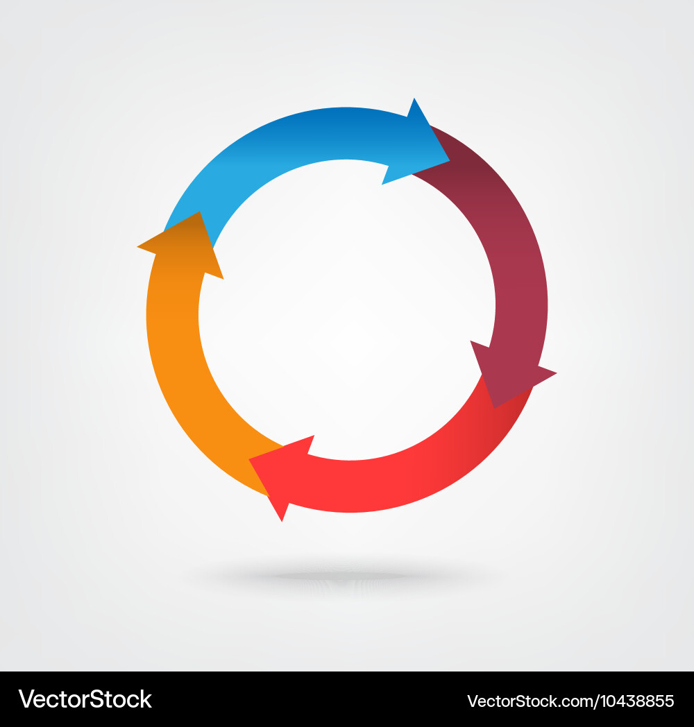Circular Arrow Chart Icon Royalty Free Vector Image