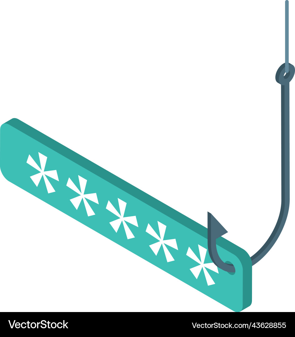 Cyber fraud phishing password Royalty Free Vector Image