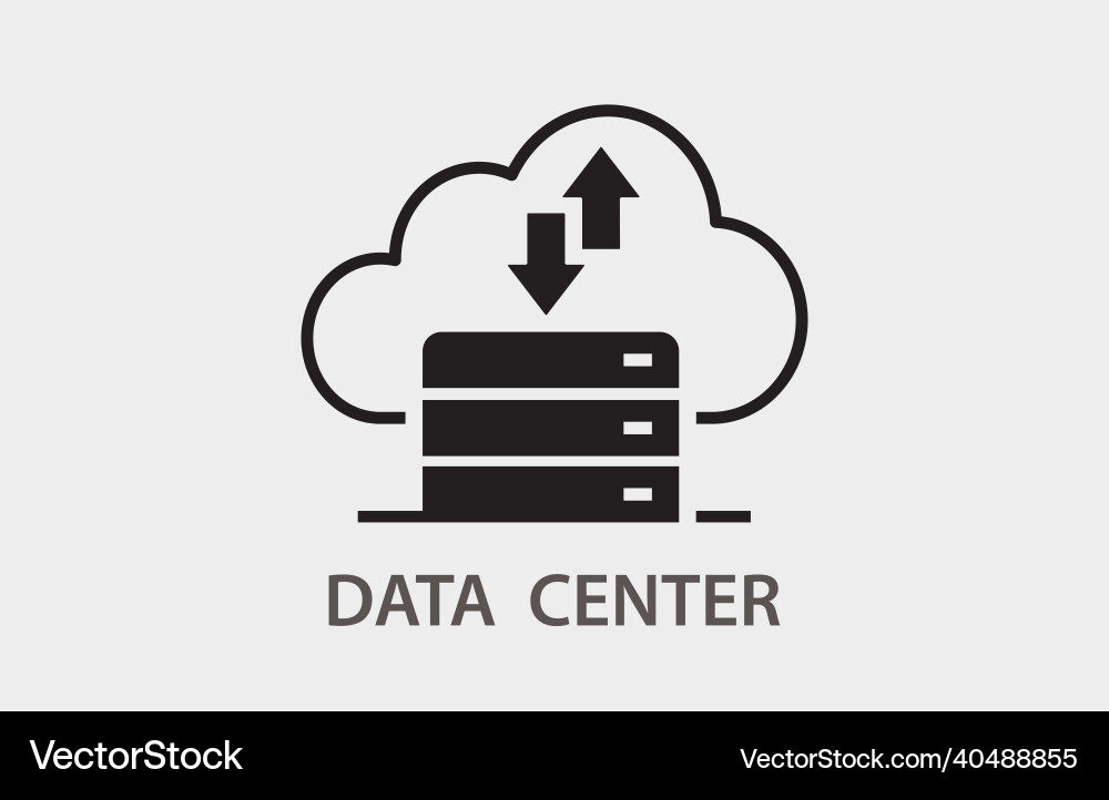 Data Center Icon Vector