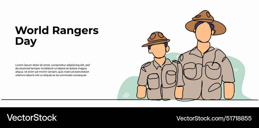 Forest rangermodern flat Royalty Free Vector Image