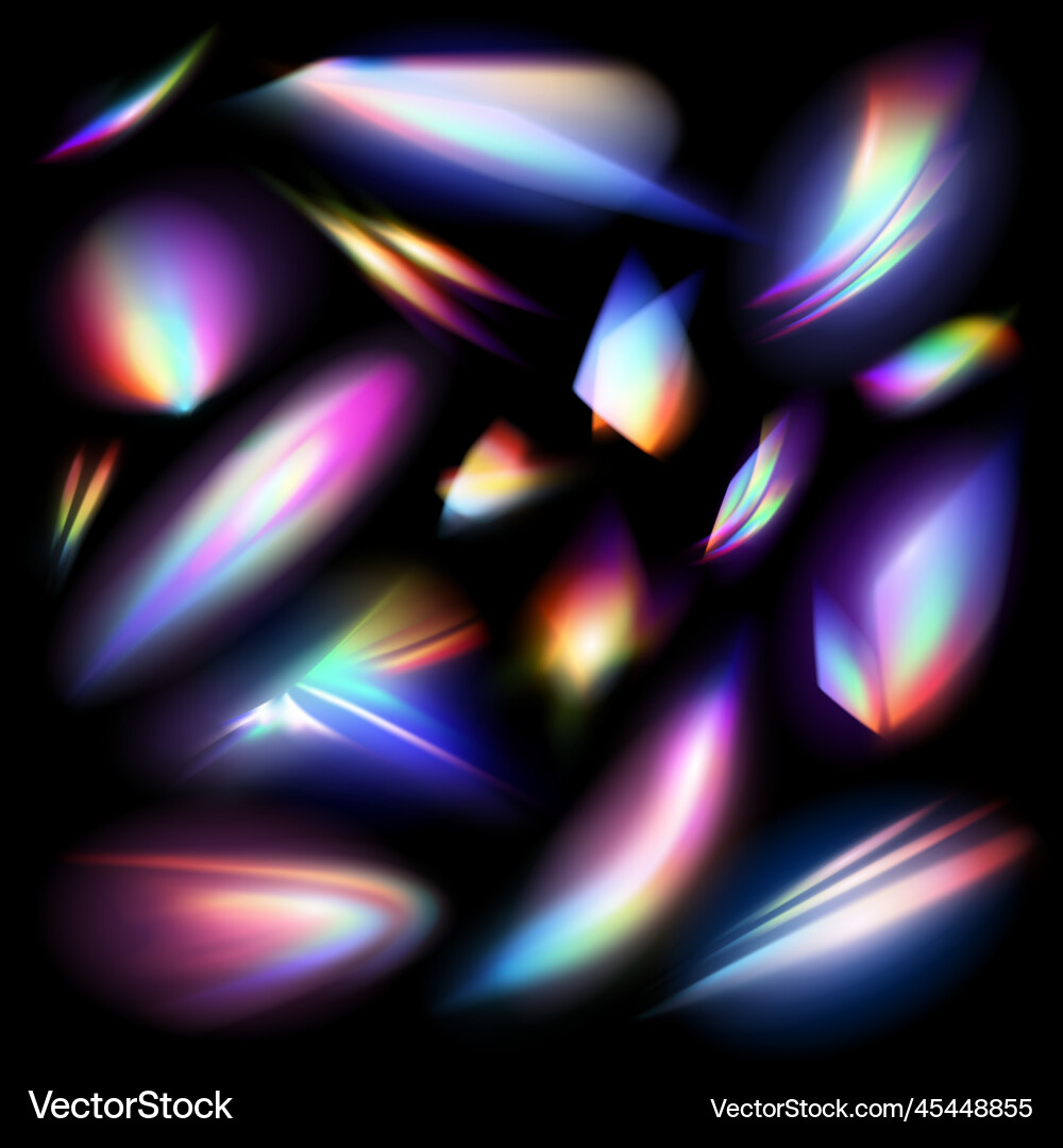 Light crystal effects set Royalty Free Vector Image