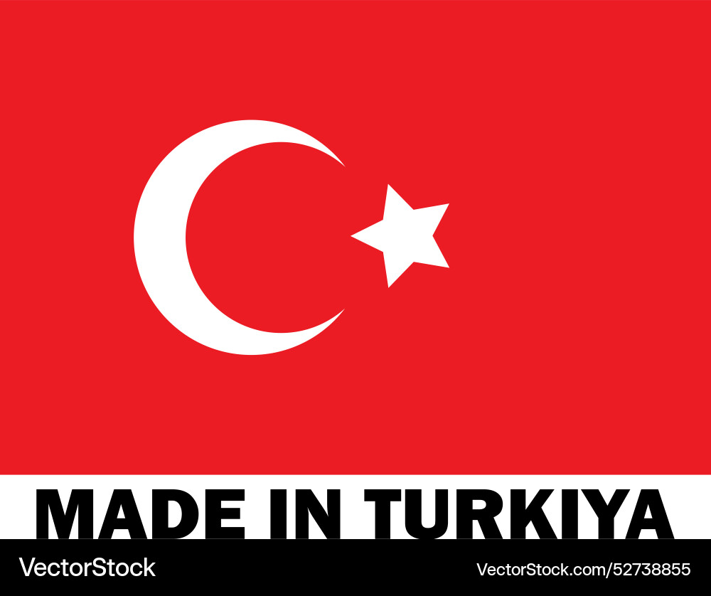 Made in turkey make manufacture sign Royalty Free Vector