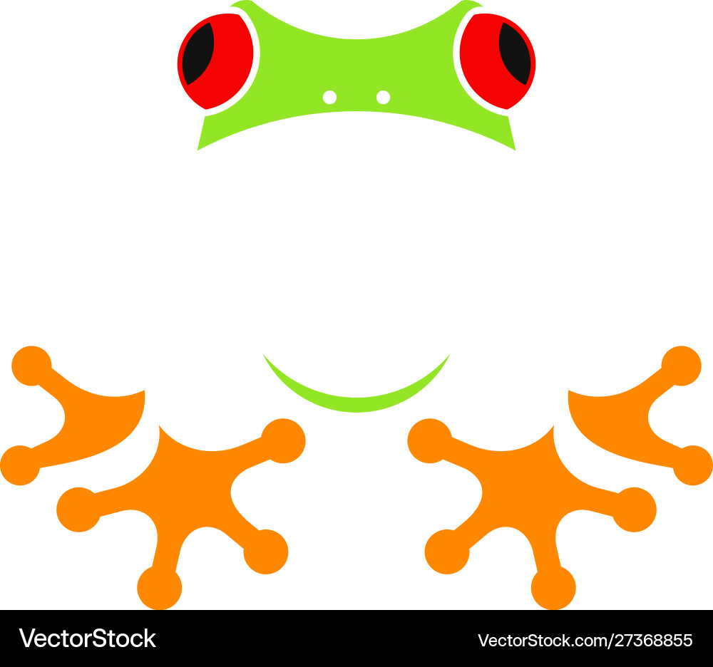 Red eyed tree frog logo Royalty Free Vector Image