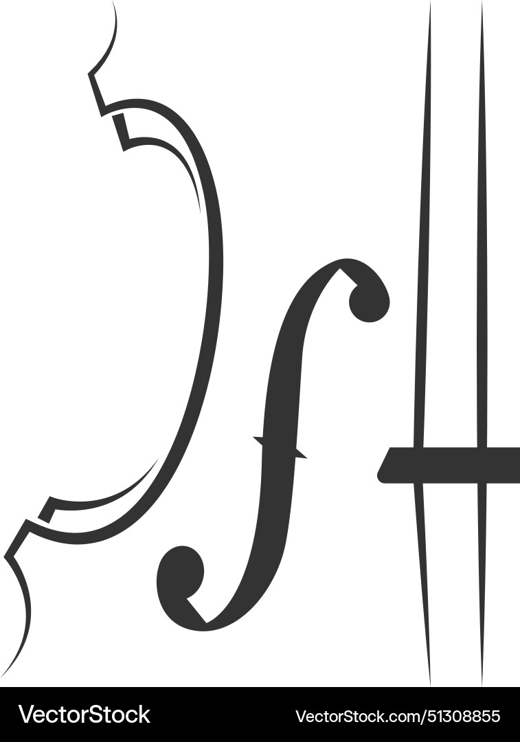 Violin logo icon design Royalty Free Vector Image