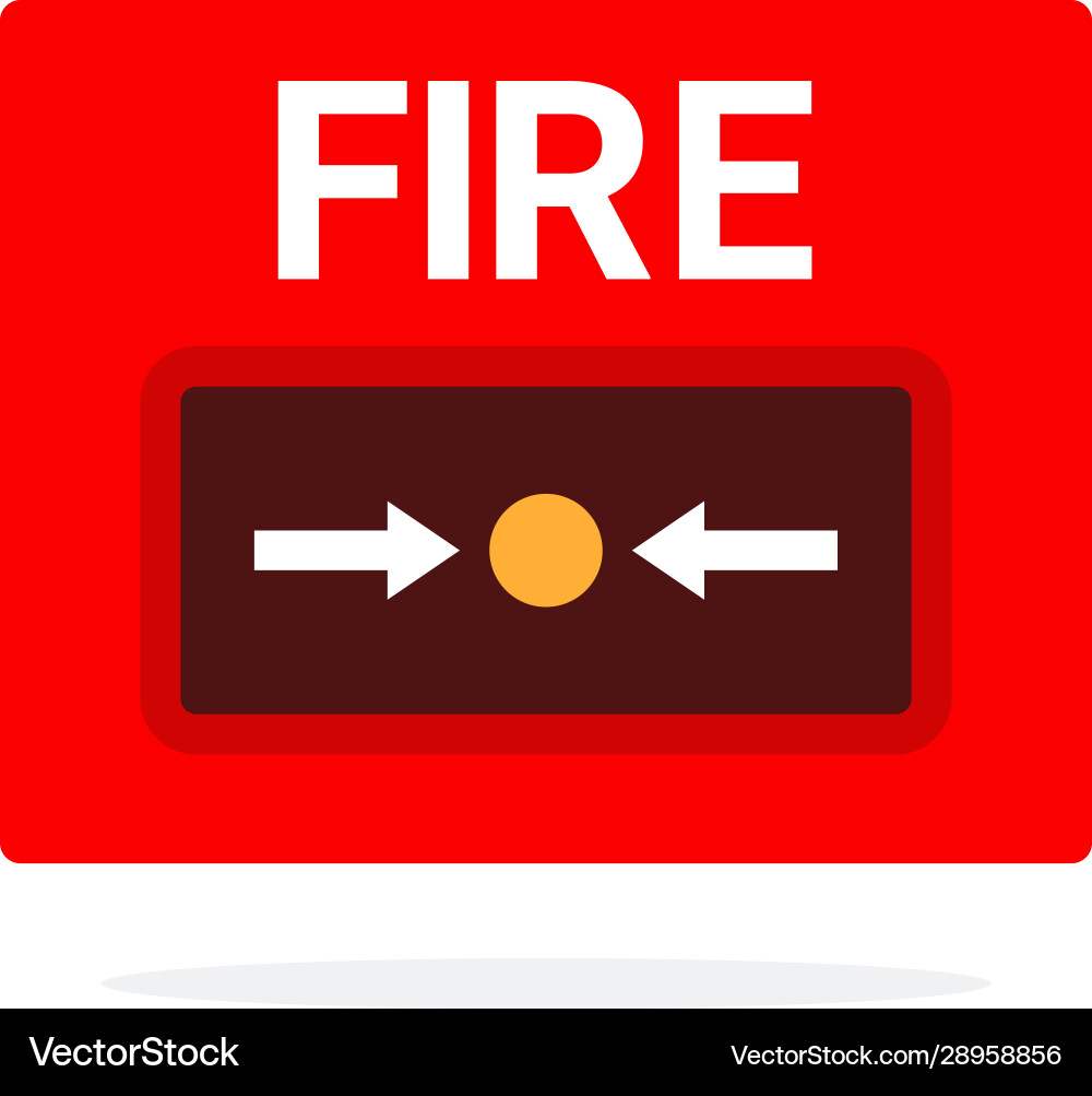 Fire button Royalty Free Vector Image - VectorStock