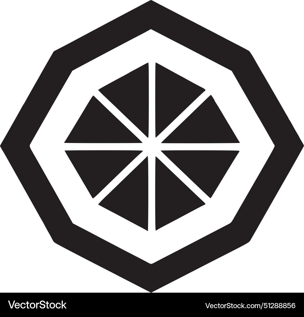 Hexagon - minimalist and simple silhouette Vector Image