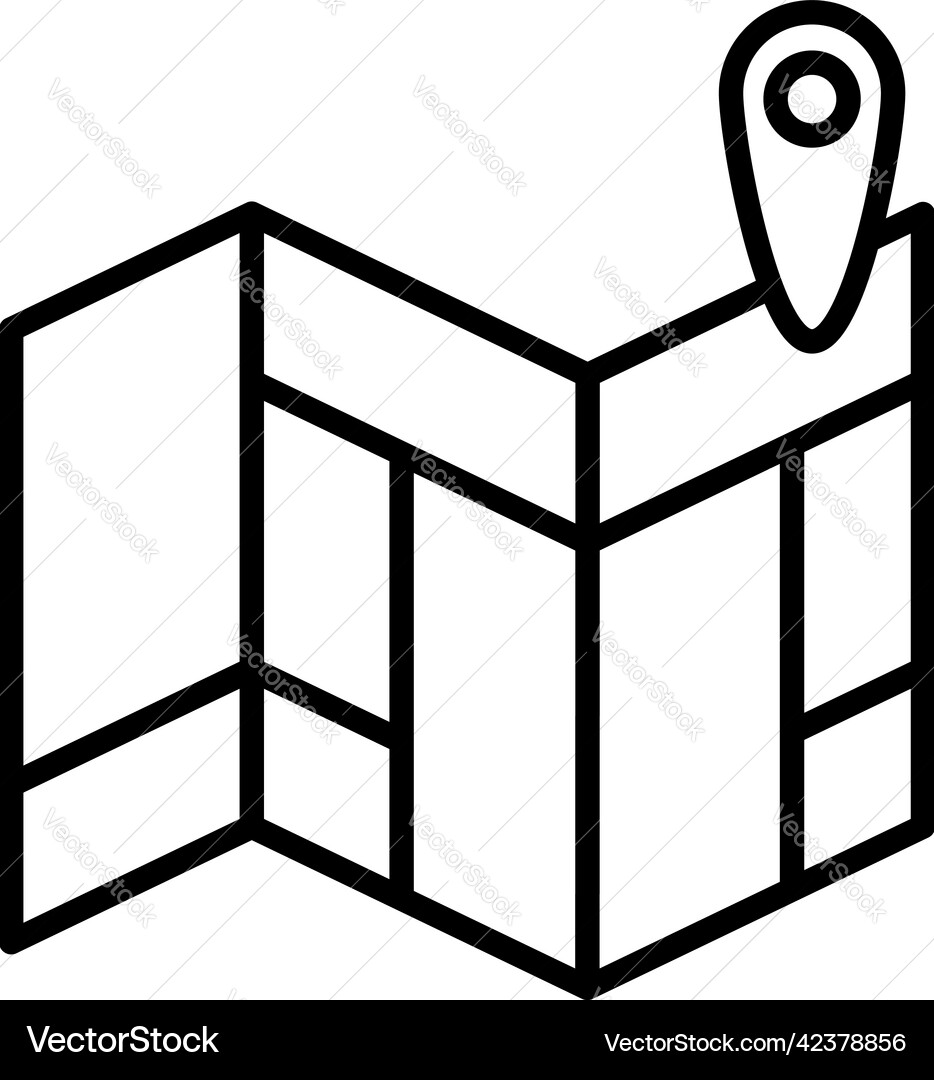 Icon of map scheme Royalty Free Vector Image - VectorStock