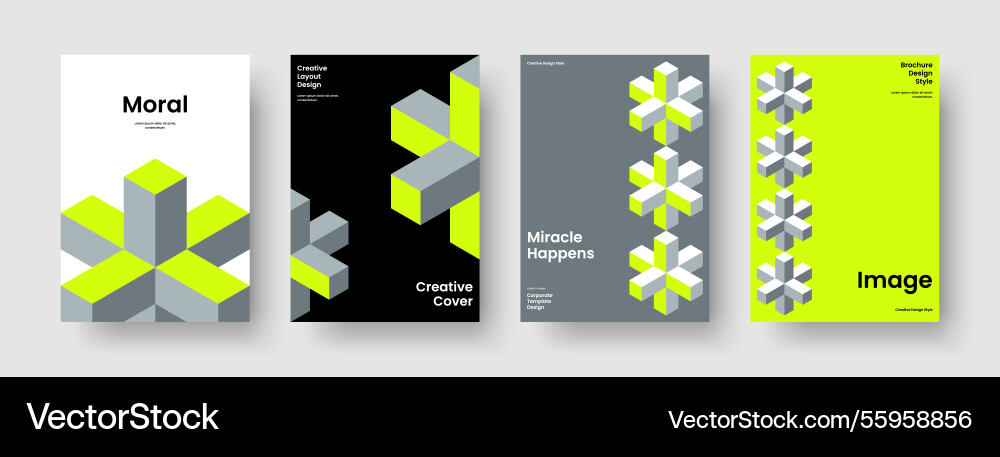 Isolated poster design geometric book cover Vector Image