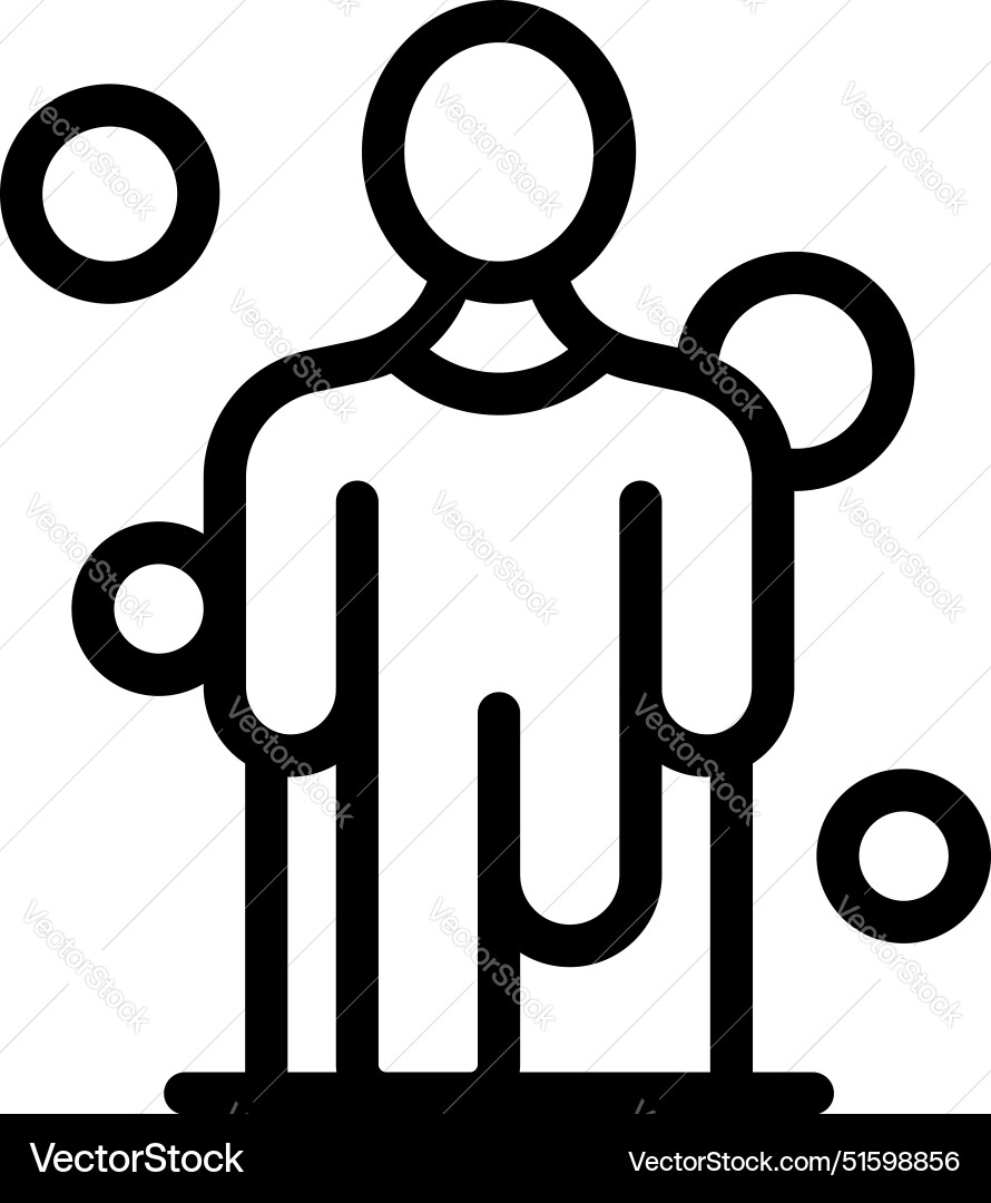 Patient experiencing dizziness vertigo and loss Vector Image