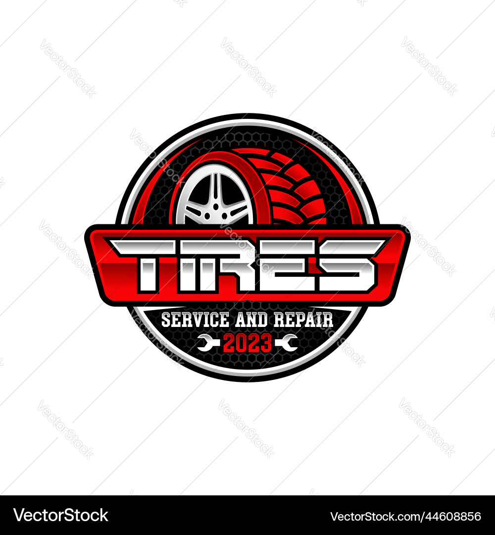 Tires logo design template silhouette wheel Vector Image