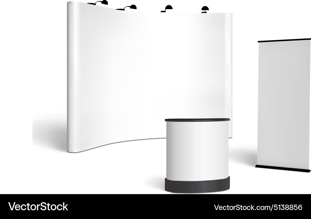 Trade Show Booth Mockup Royalty Free Vector Image
