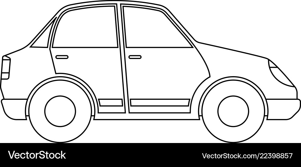 Car outline icon Royalty Free Vector Image - VectorStock