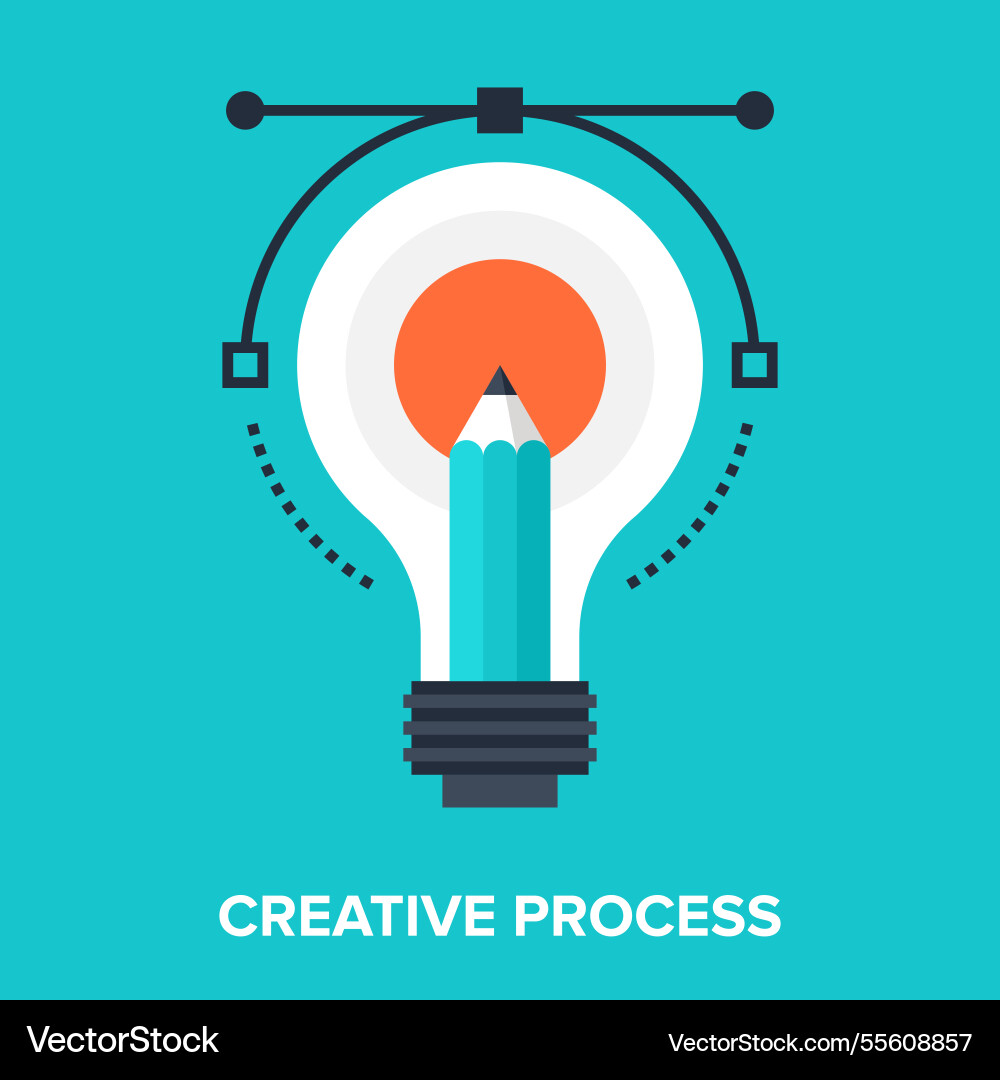 Creative process concept Royalty Free Vector Image