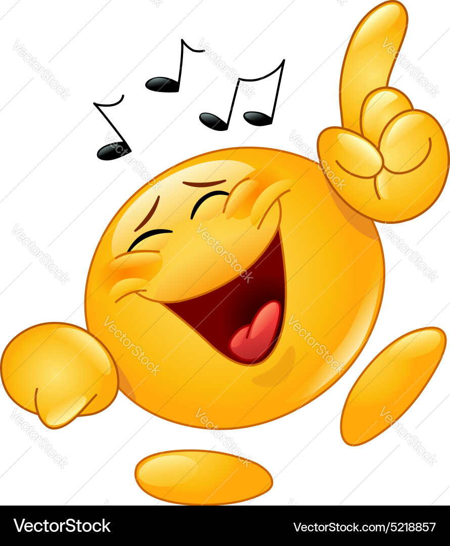 Dancing emoticon Royalty Free Vector Image - VectorStock