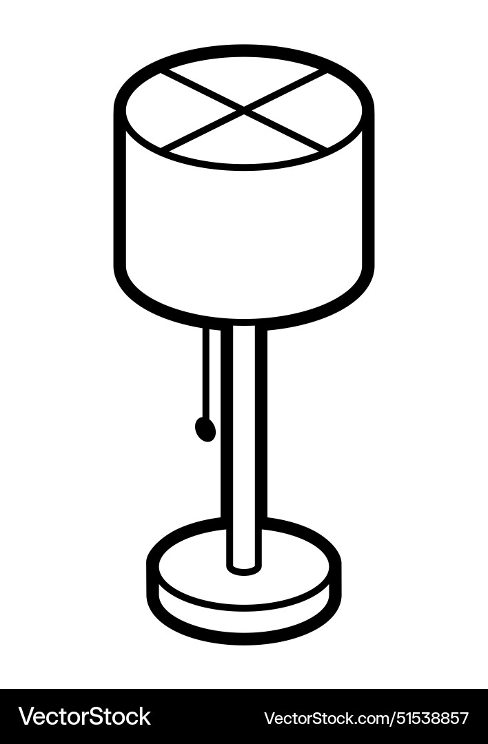 Floor lamp icon in isometry style domestic Vector Image