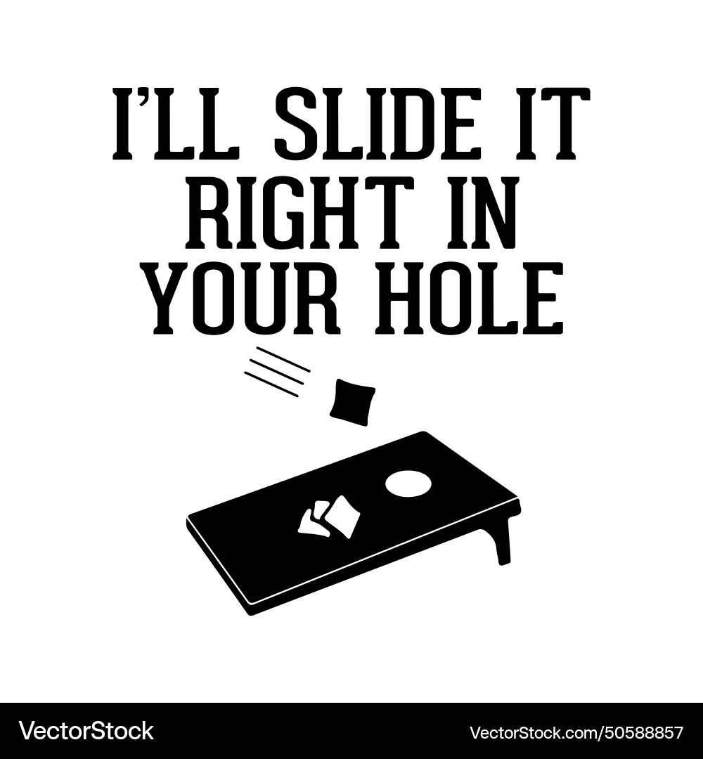 Funny cornhole bean bag toss game Royalty Free Vector Image