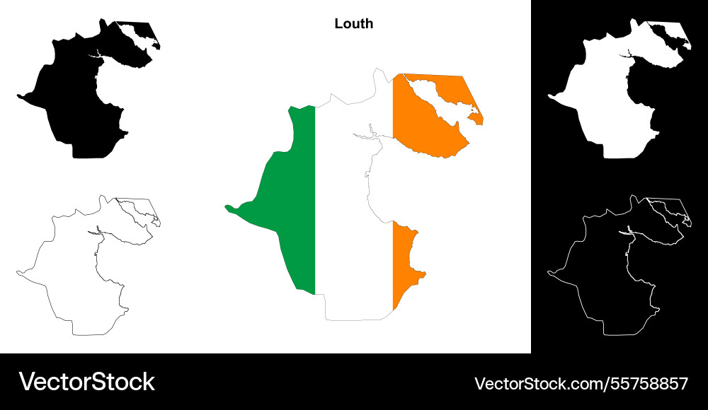 Louth outline map Royalty Free Vector Image - VectorStock