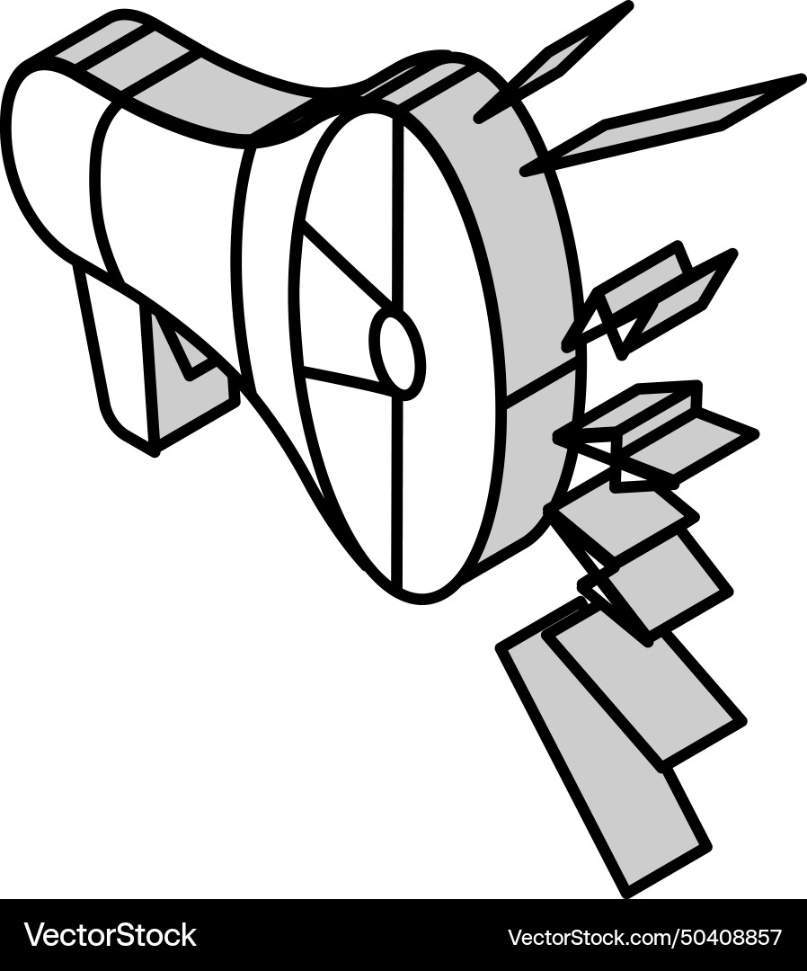 Megaphone alert isometric icon Royalty Free Vector Image