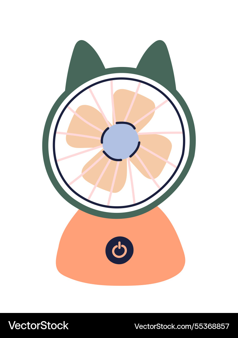 Modern portable fan hand cooler and conditioner Vector Image