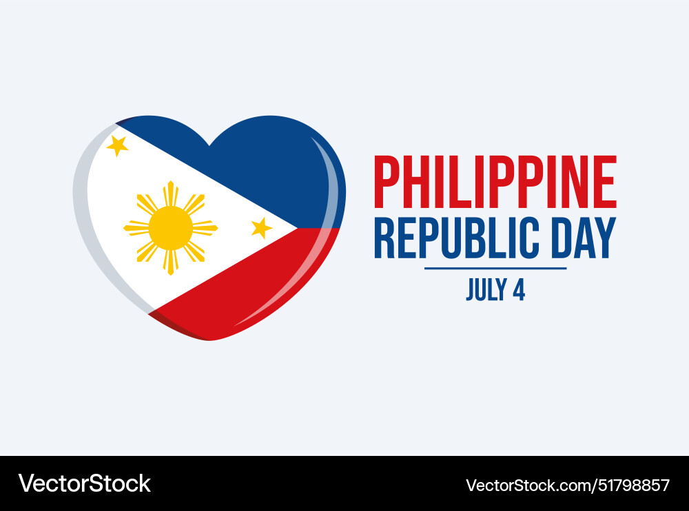 Philippine republic day poster Royalty Free Vector Image