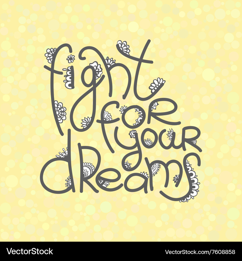 Floral Inspirational Quote Royalty Free Vector Image