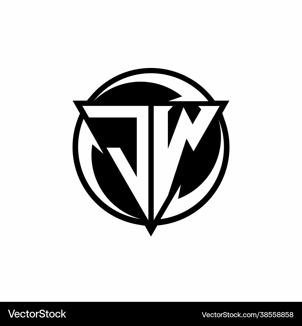 Jw logo monogram design template Royalty Free Vector Image