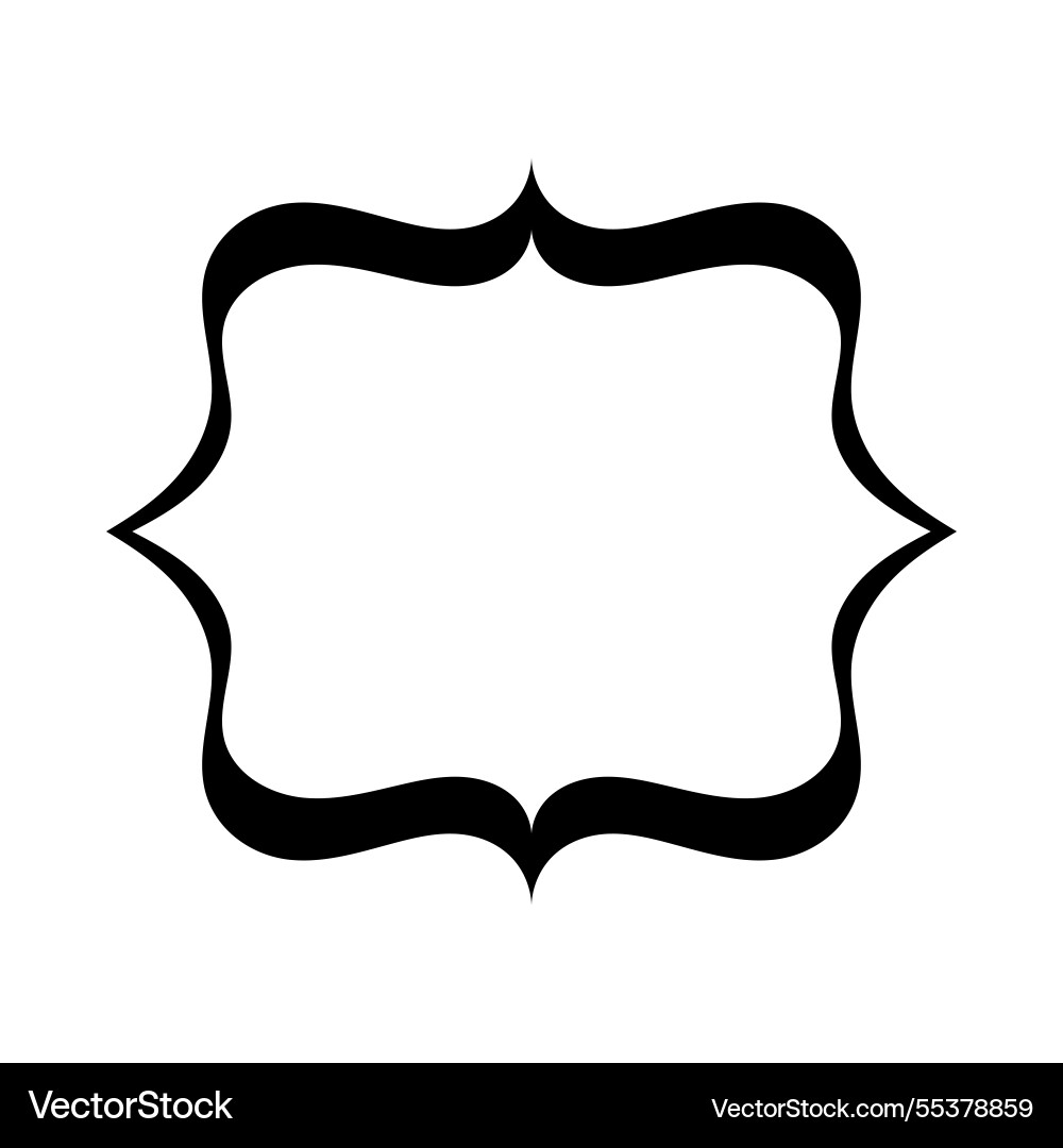 Decorative frame wavy design ornate swirls Vector Image