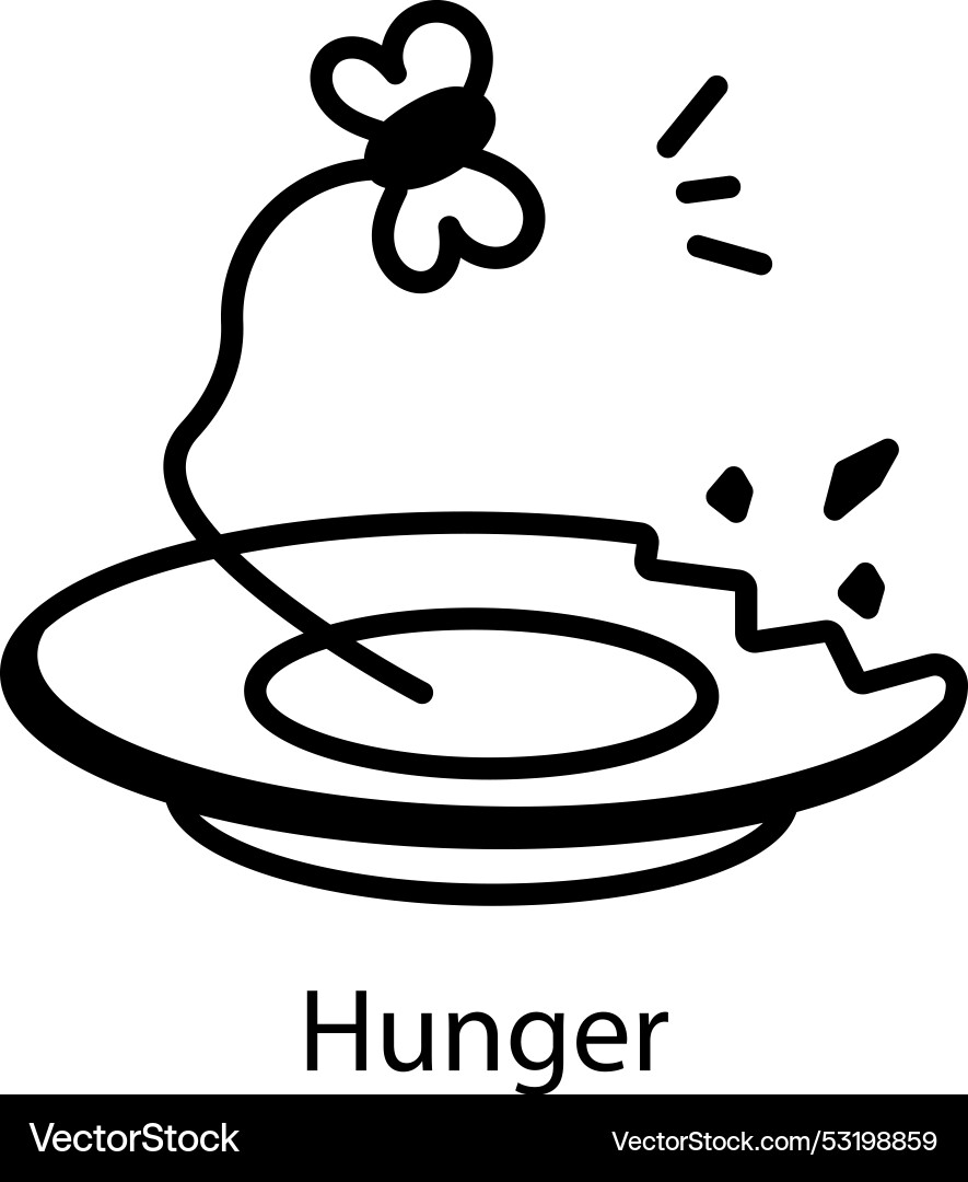 Hunger Royalty Free Vector Image - VectorStock