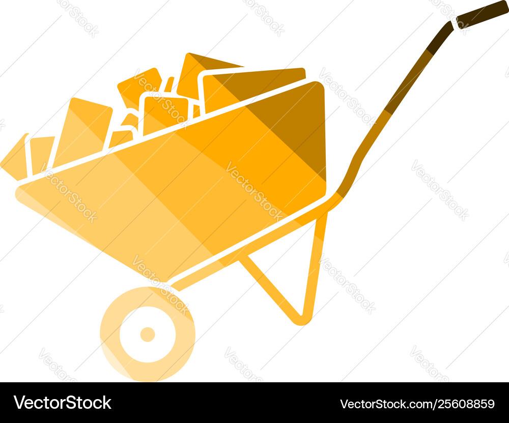Icon of construction cart Royalty Free Vector Image