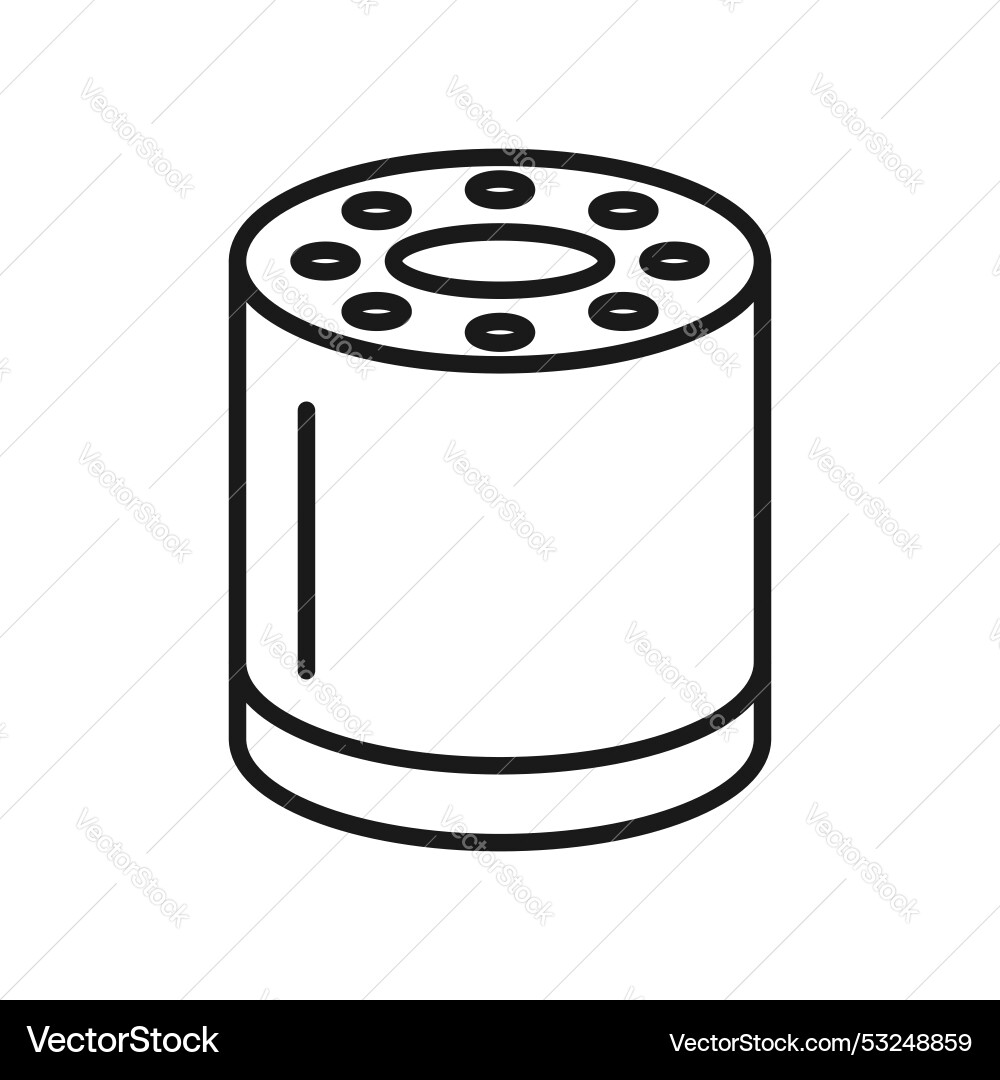 Oil filter icon set car engine fuel filtration Vector Image