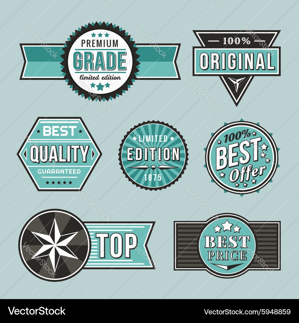 Retro signs Royalty Free Vector Image - VectorStock