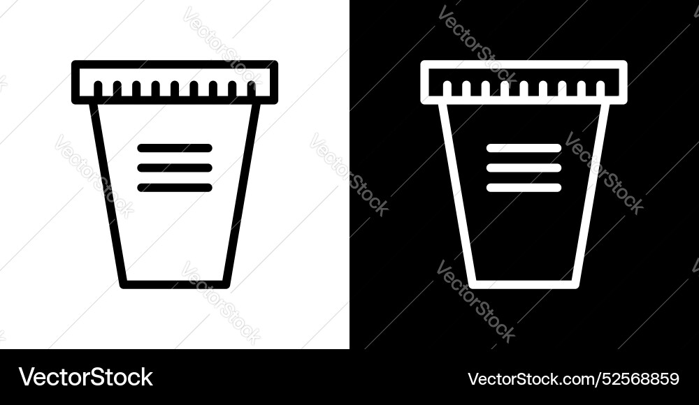 Urine test icon set on white background Royalty Free Vector