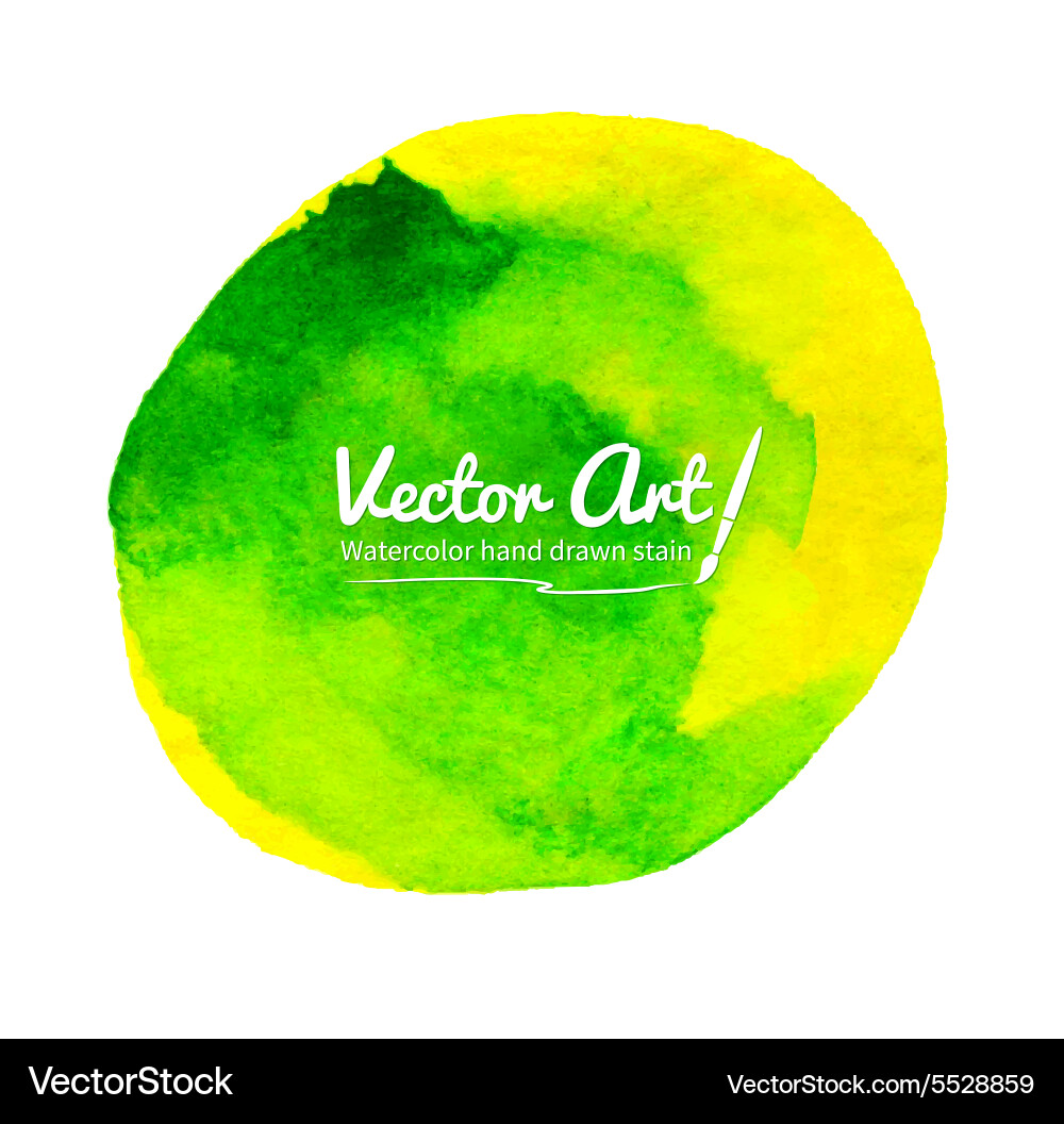 Watercolor Circle Splash Royalty Free Vector Image