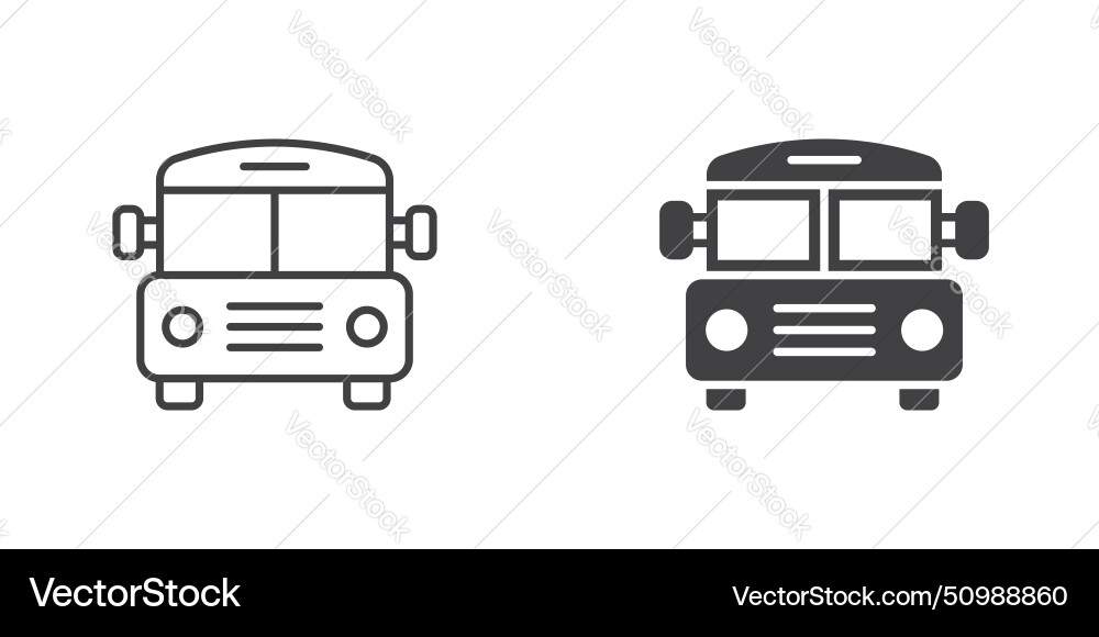 Bus icon in flat style autobus on isolated Vector Image