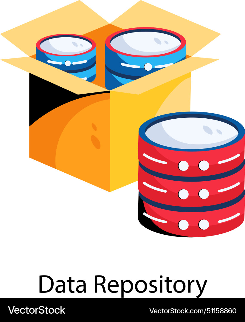 Data repository Royalty Free Vector Image - VectorStock Data repository Royalty Free Vector Image - VectorStock