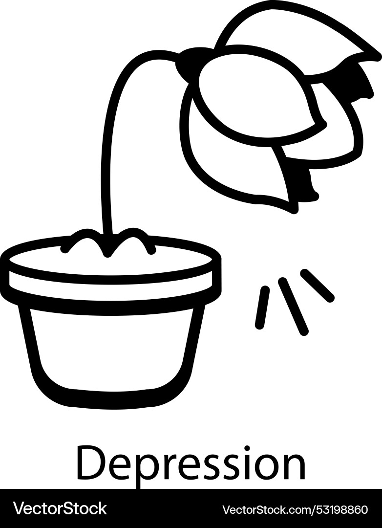 Depression Royalty Free Vector Image - VectorStock