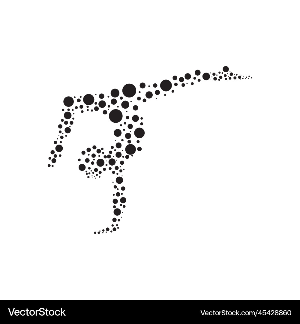 Dots sport icon logo Royalty Free Vector Image